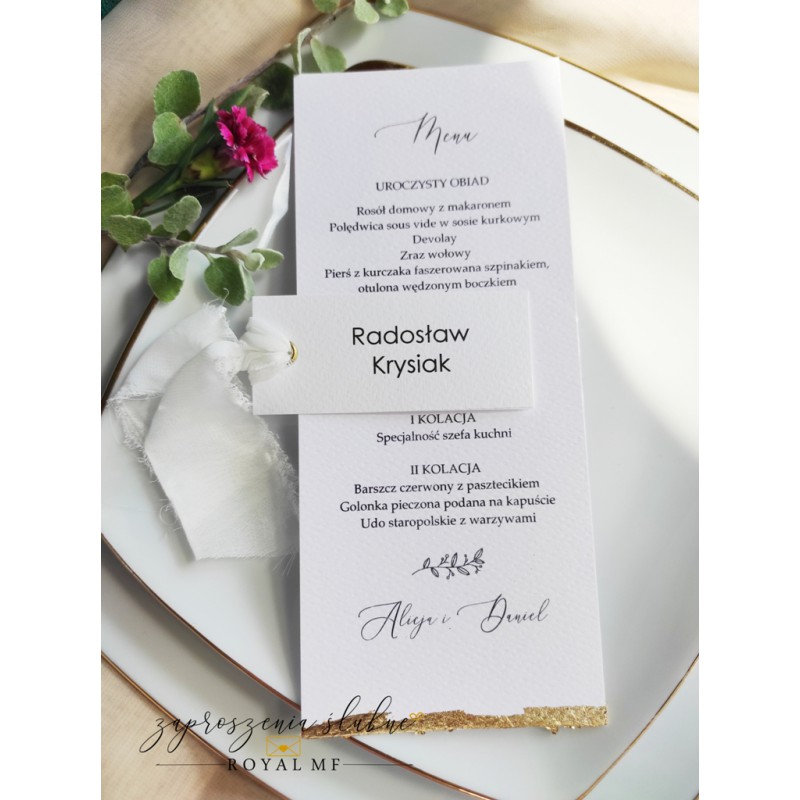 Menu weselne Susane