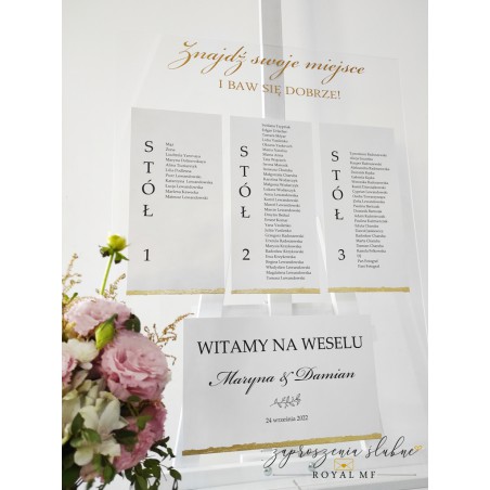 Plan stołów plexa przezroczysta